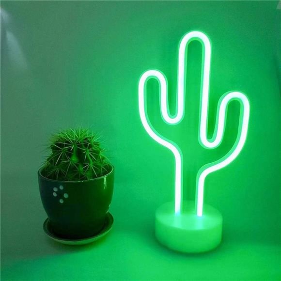 Accents | Green Cactus Neon Light Signs Led Cactus Neon Lights Night ...
